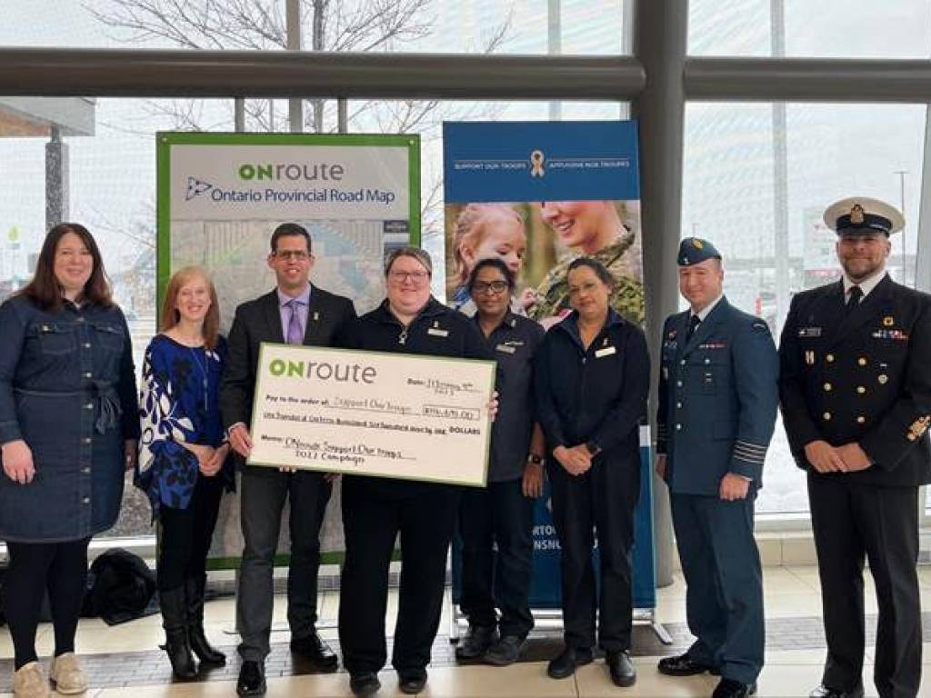InQuinte.ca | ONroute celebrates successful Support Our Troops campaign